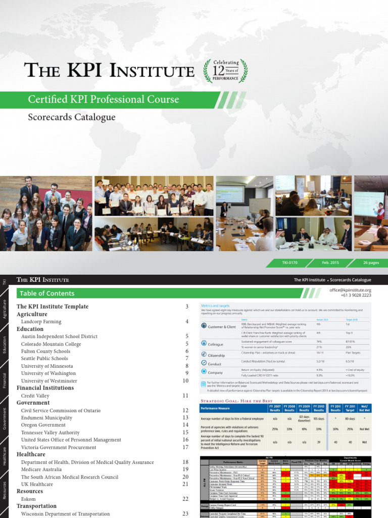 C-KPI Scorecards | PDF