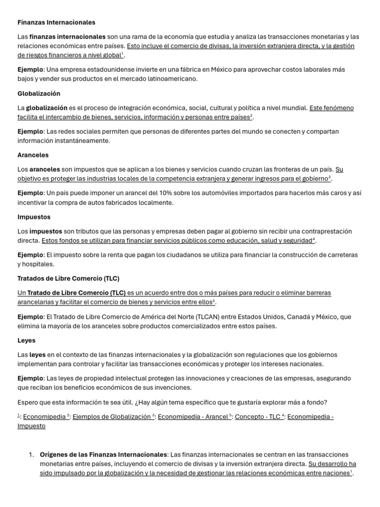 Información Finanzas Internacionales para La Clase Electiva CPC 2024 2 ...