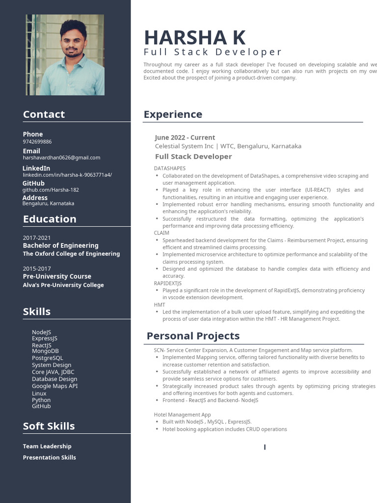 Harsha.k Resume | PDF