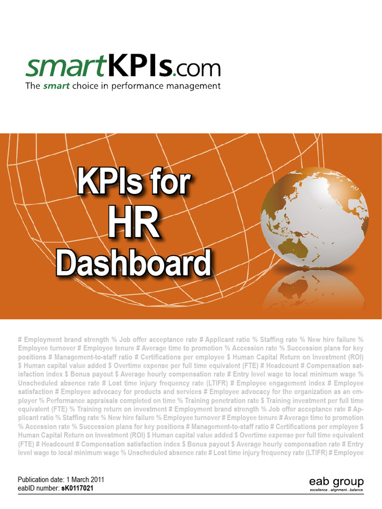 KPIs For Human Resources Dashboard | PDF