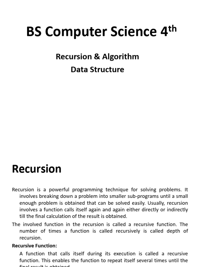 Recursion | PDF Recursion | PDF