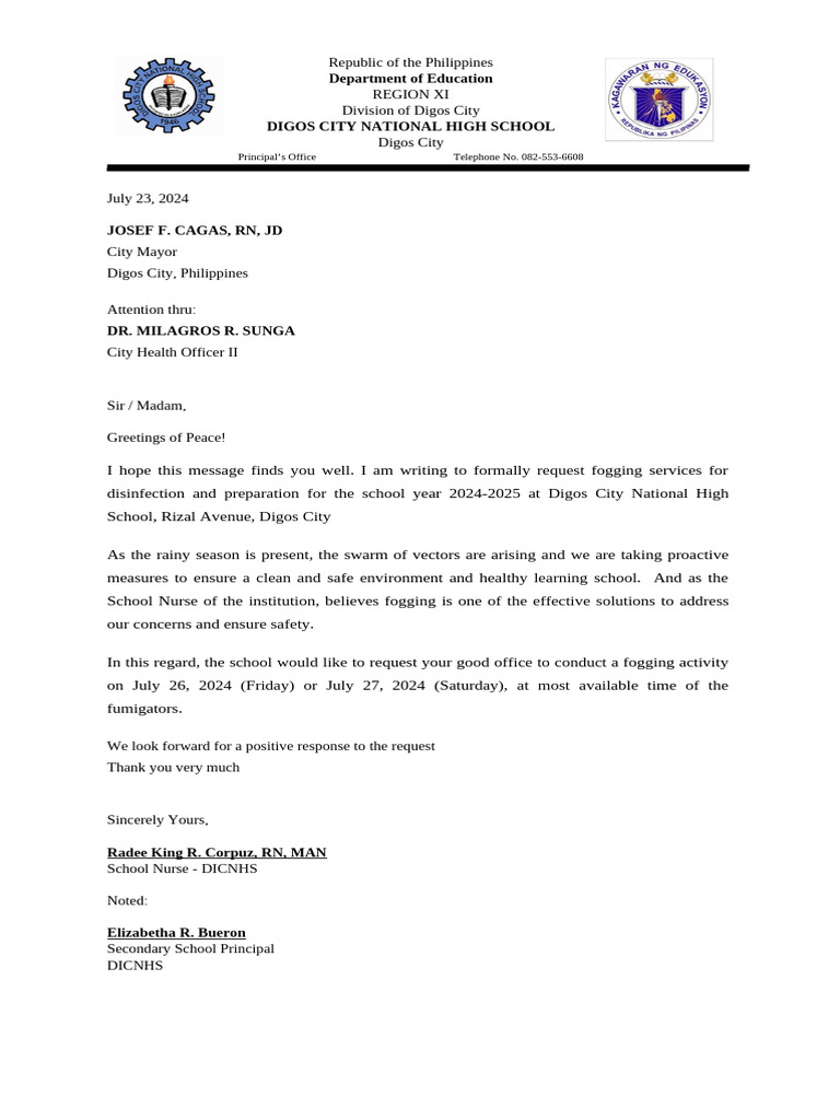 Fogging Request | PDF