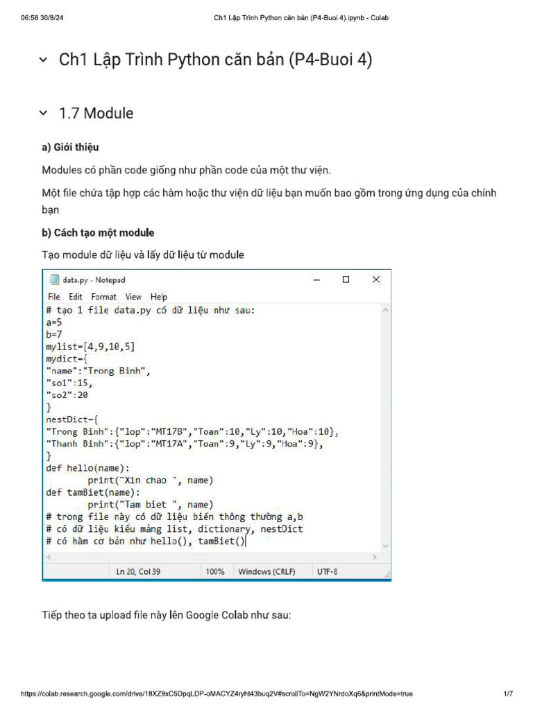 Ch1 Lập Trình Python căn bản (P4-Buoi 4) | PDF