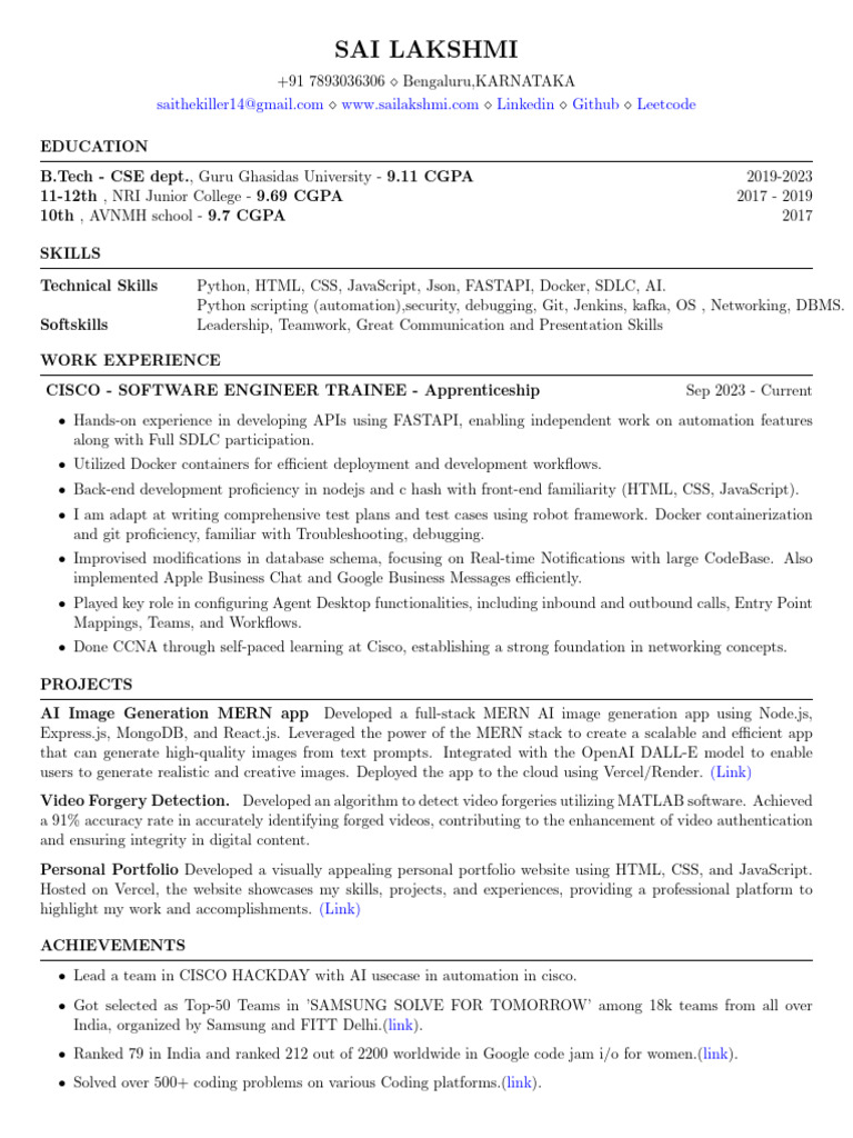 Sai_Lakshmi_Resume | PDF