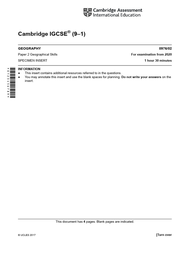 2020 Specimen Paper 2 Insert | PDF