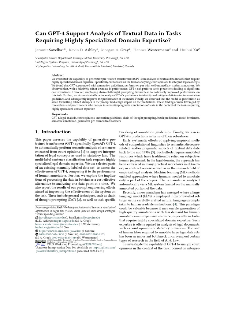 Can GPT-4 Support Analysis of Textual Data in Tasks Requiring Highly ...