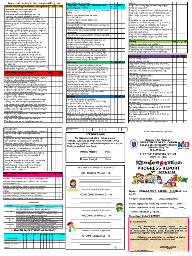 REPORT-CARD-kinder | PDF