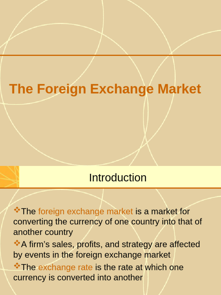 Topic 5-Foreign Exchange Market | PDF