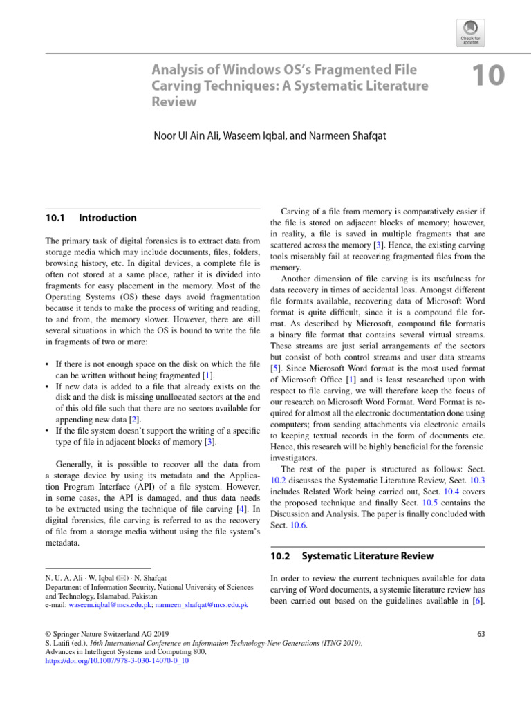 Analysis of Windows OS Fragmented File | PDF
