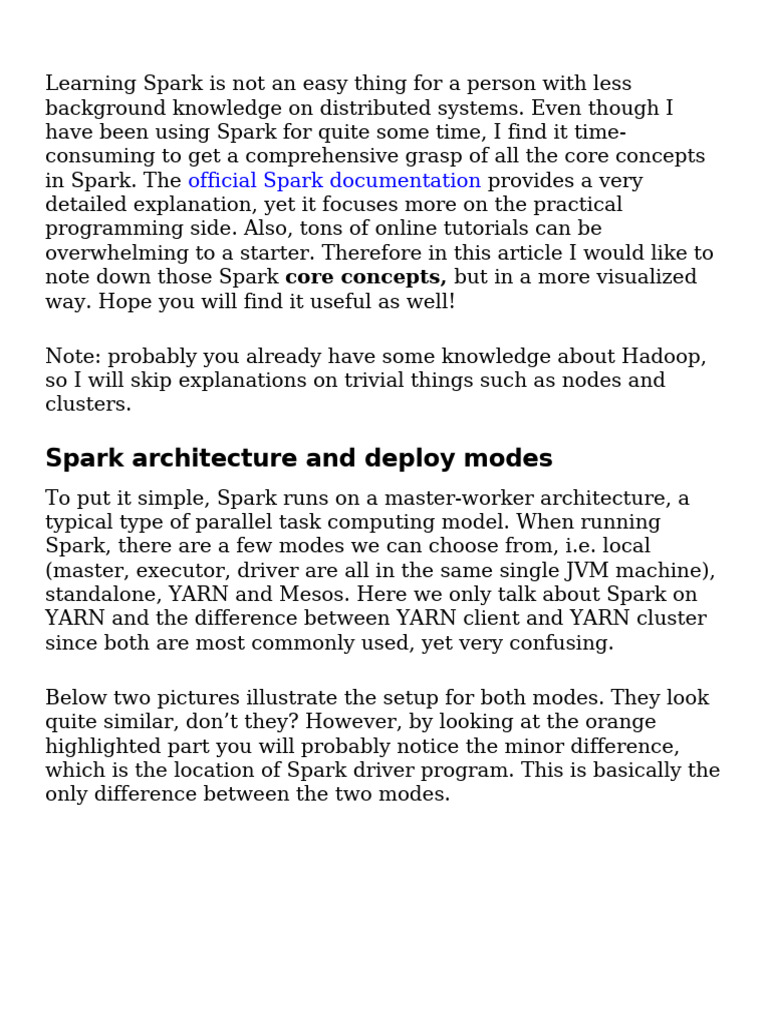 Spark Core Concept | PDF