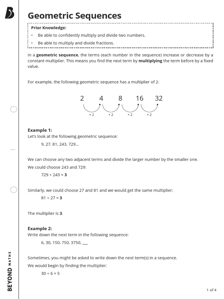 Geometric Sequences | PDF
