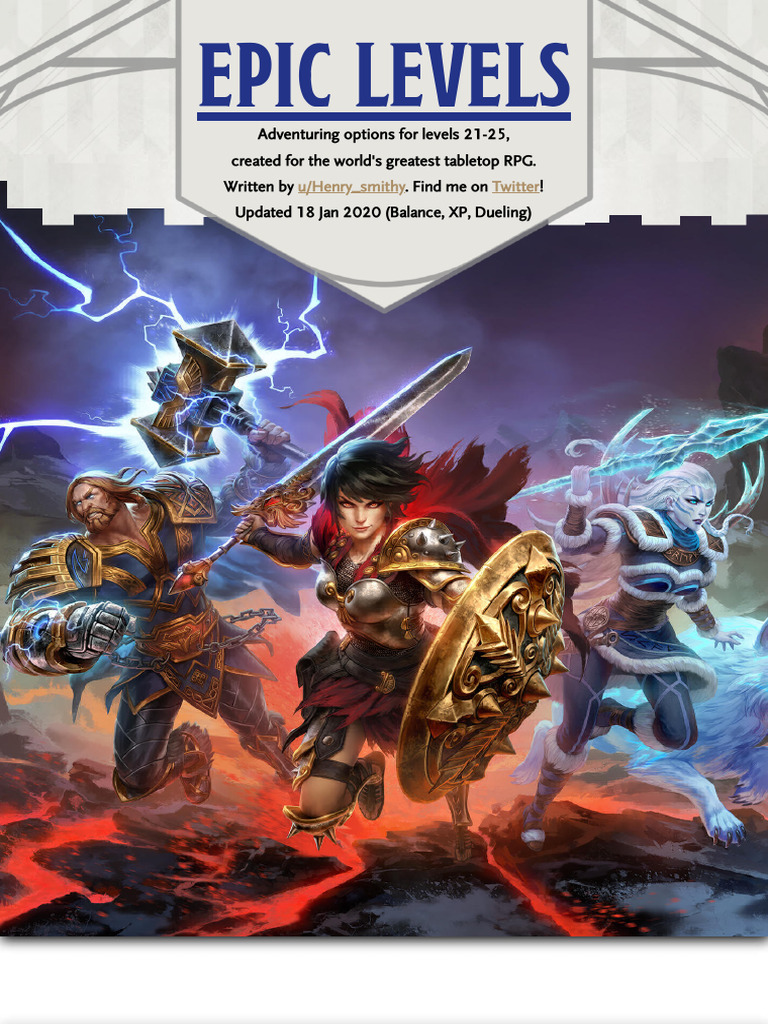 Epic Levels - GM Binder | PDF