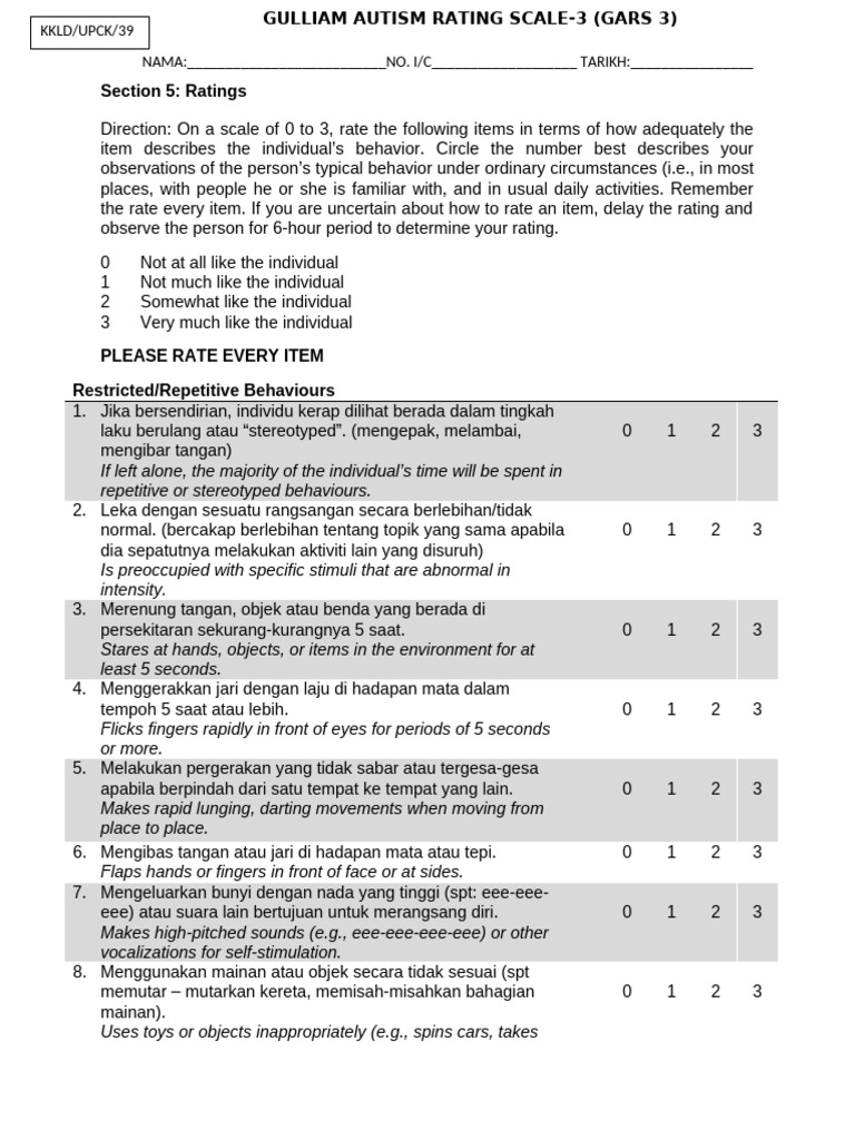 GARS 3 Translate | PDF