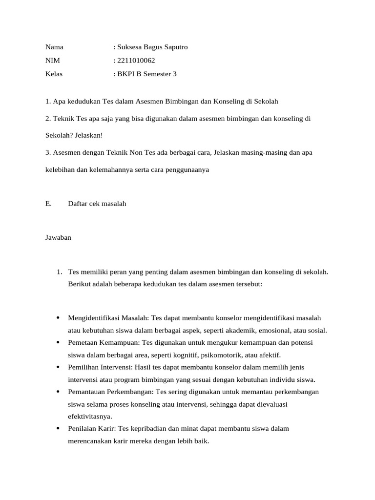 Tugas Manajemen BK Sekolah | PDF