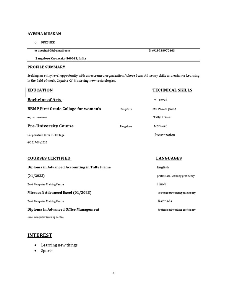 Ayesha Muskan.. | PDF