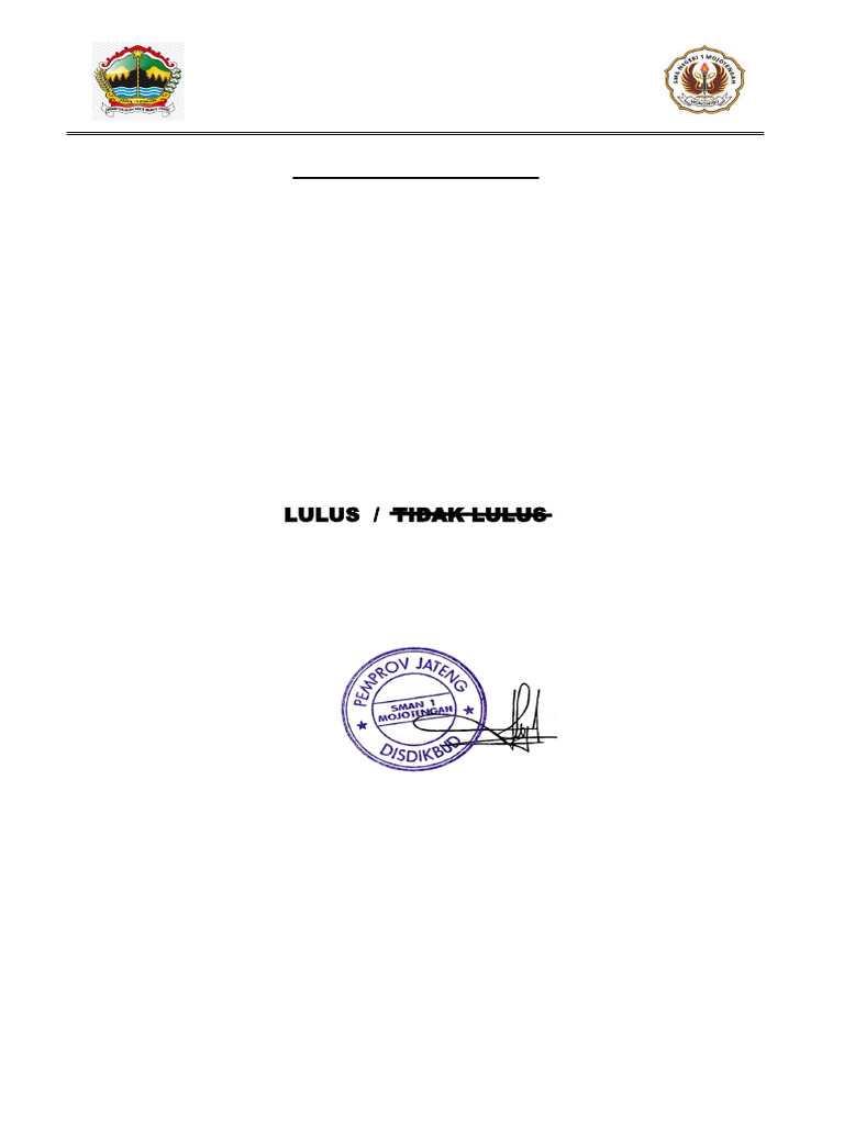 Surat Kelulusan SMA | PDF