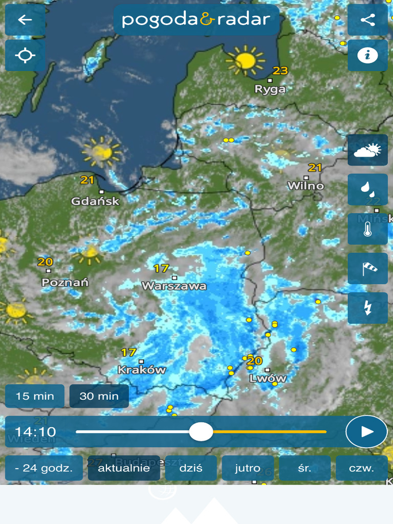 Radar Pogodowy - Deszcz, Burze I Zachmurzenie W Czasie Rzeczywistym | PDF
