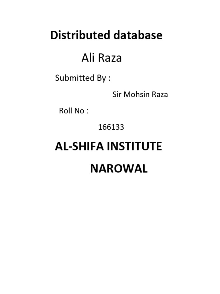 Distributed Database Assingment 2 | PDF