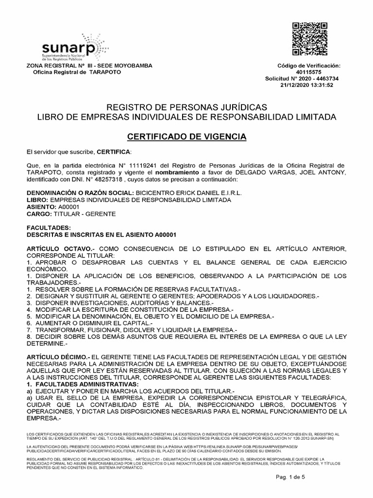 Vigencia de Poder | PDF