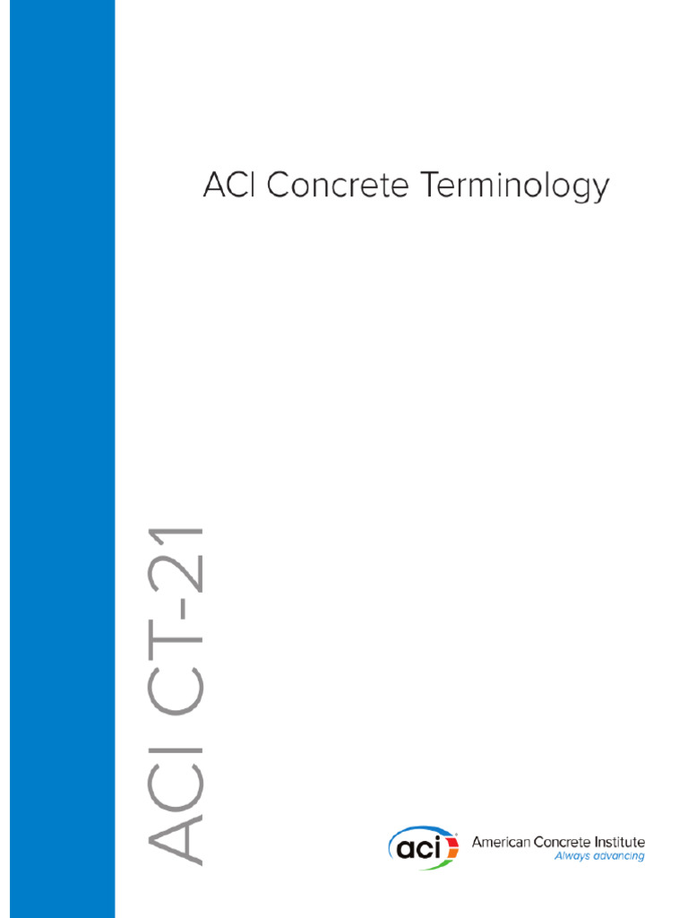 ACI Concrete Terminology | PDF