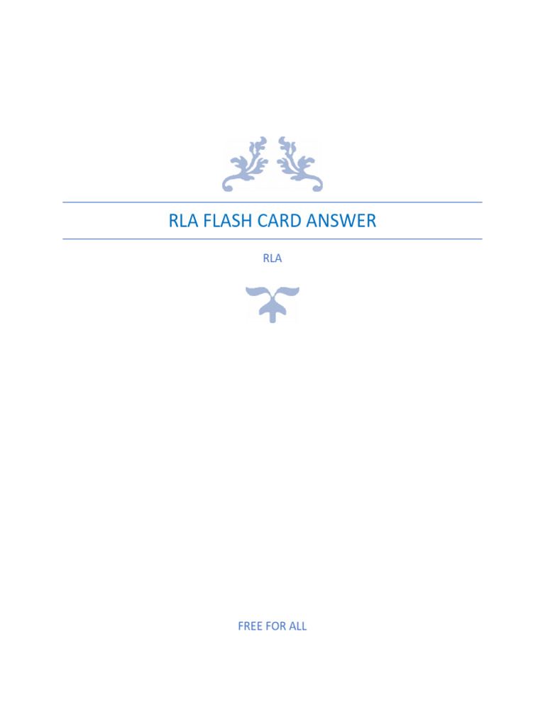 Rla Answer | PDF