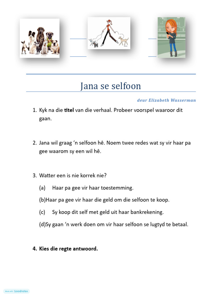 Jana Se Selfoon Vrae | PDF