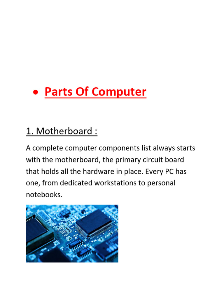 Parts of Computer2 | PDF