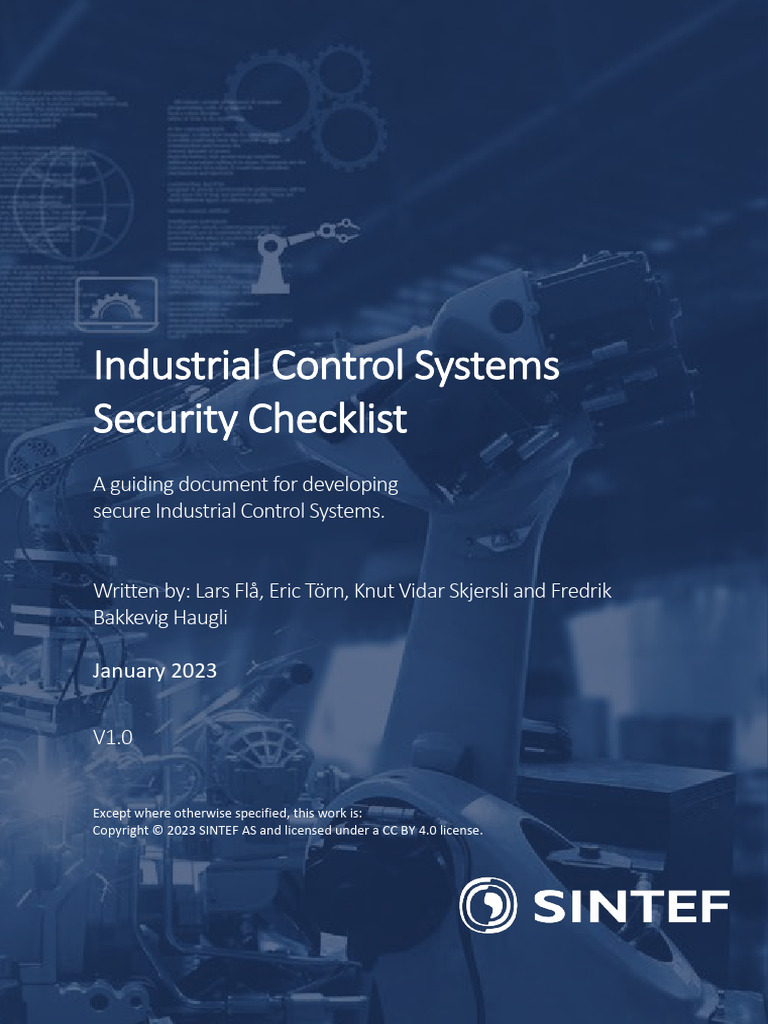 Industrial Control Systems Security Checklist | PDF