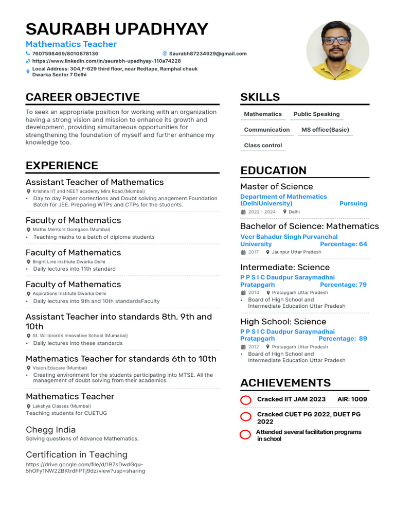 Resume Saurabh | PDF