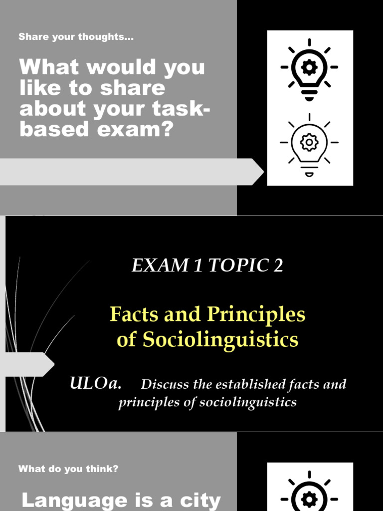 Facts and Principles of Sociolinguistics | PDF