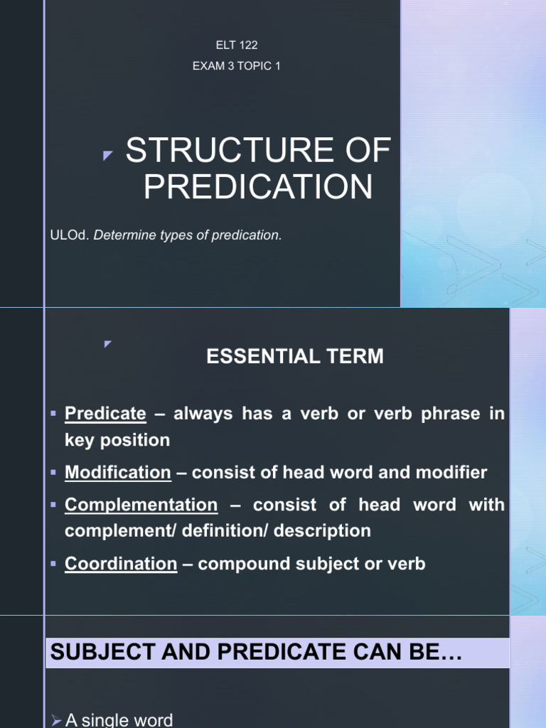 Structure of Predication | PDF