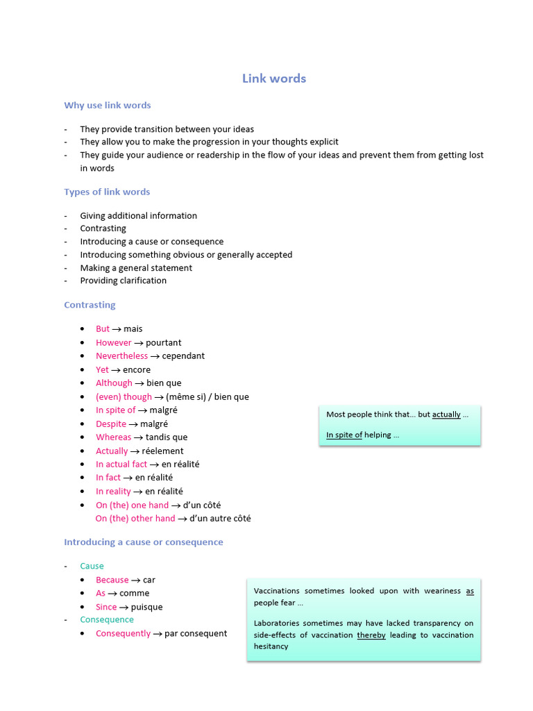 Link Words | PDF