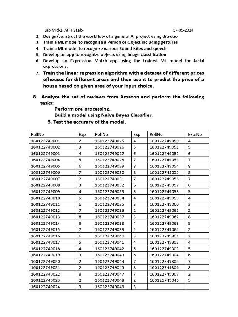 Lab Mid 2 Test | PDF