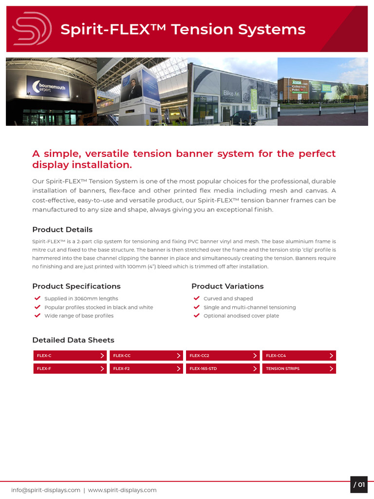Spirit Displays - Digital Product Spec Brochure - Spirit Flex - FINAL - Nov 2021 | PDF