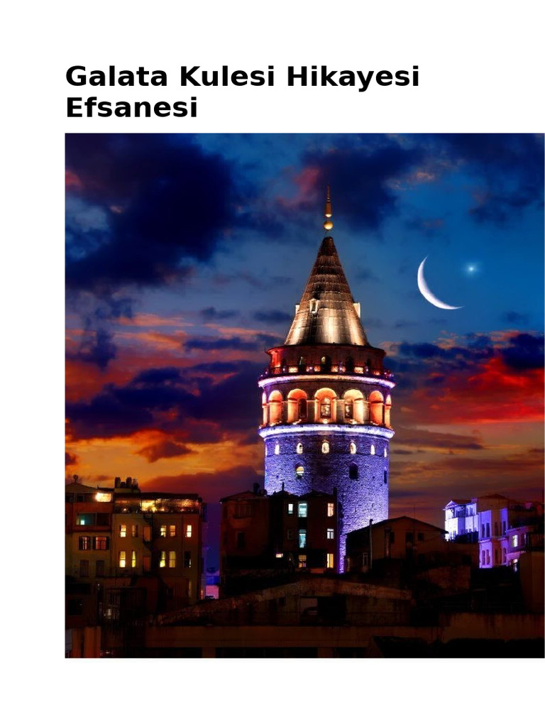 Galata Kulesi Hikayesi Efsanesi | PDF