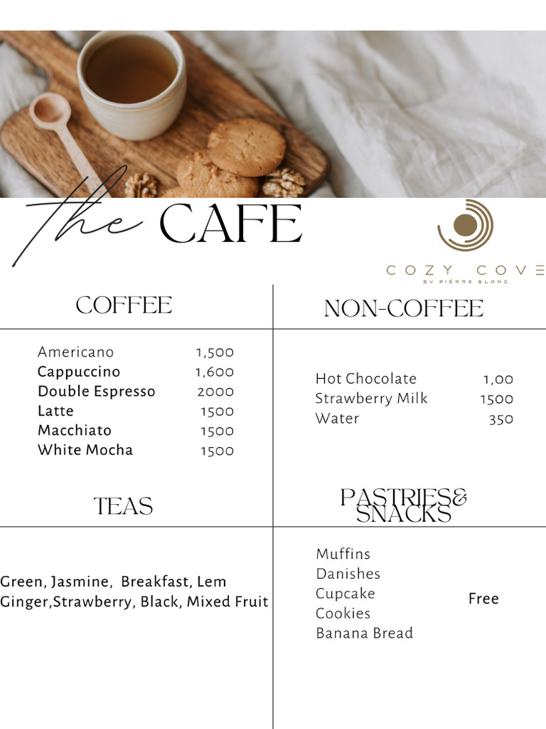 Simple Minimalist Coffee Menu | PDF