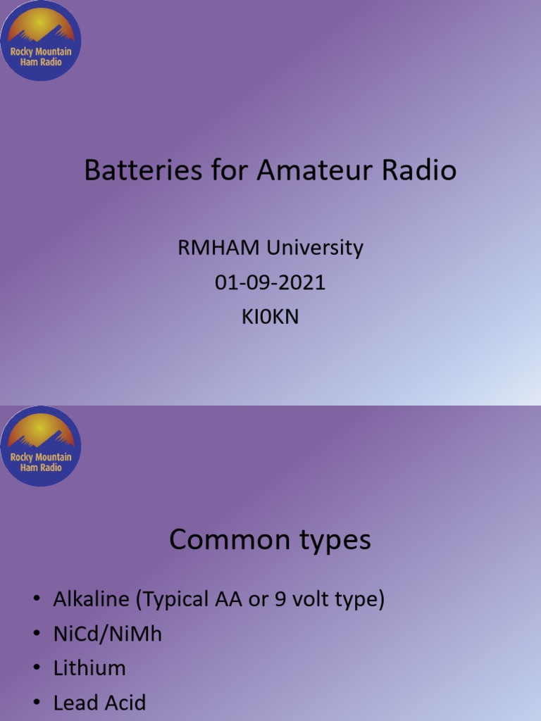 Batteries-RMHAM-University-Final | PDF