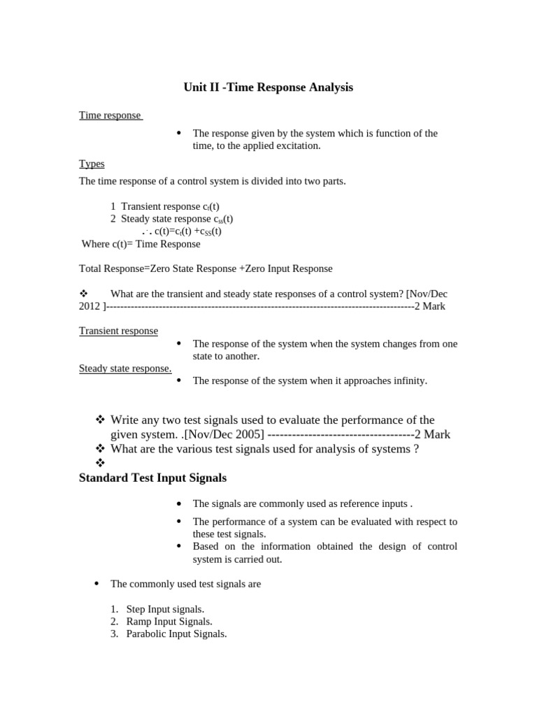Unit 2 Cse | PDF | Damping | Steady State
