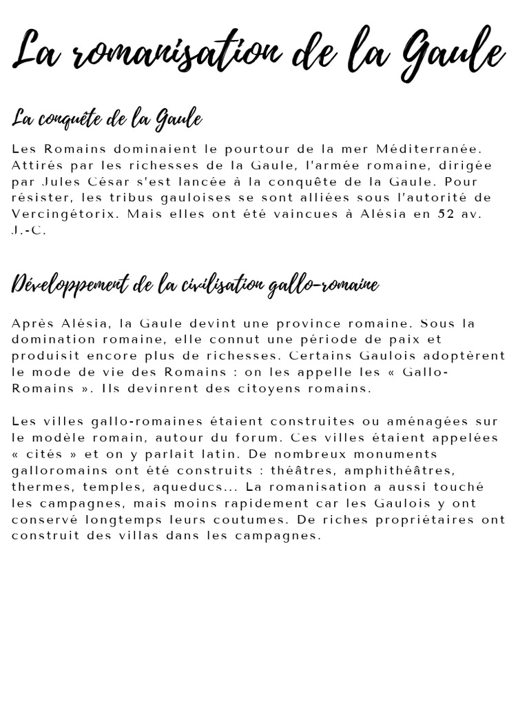 Romanisation de La Gaule | PDF