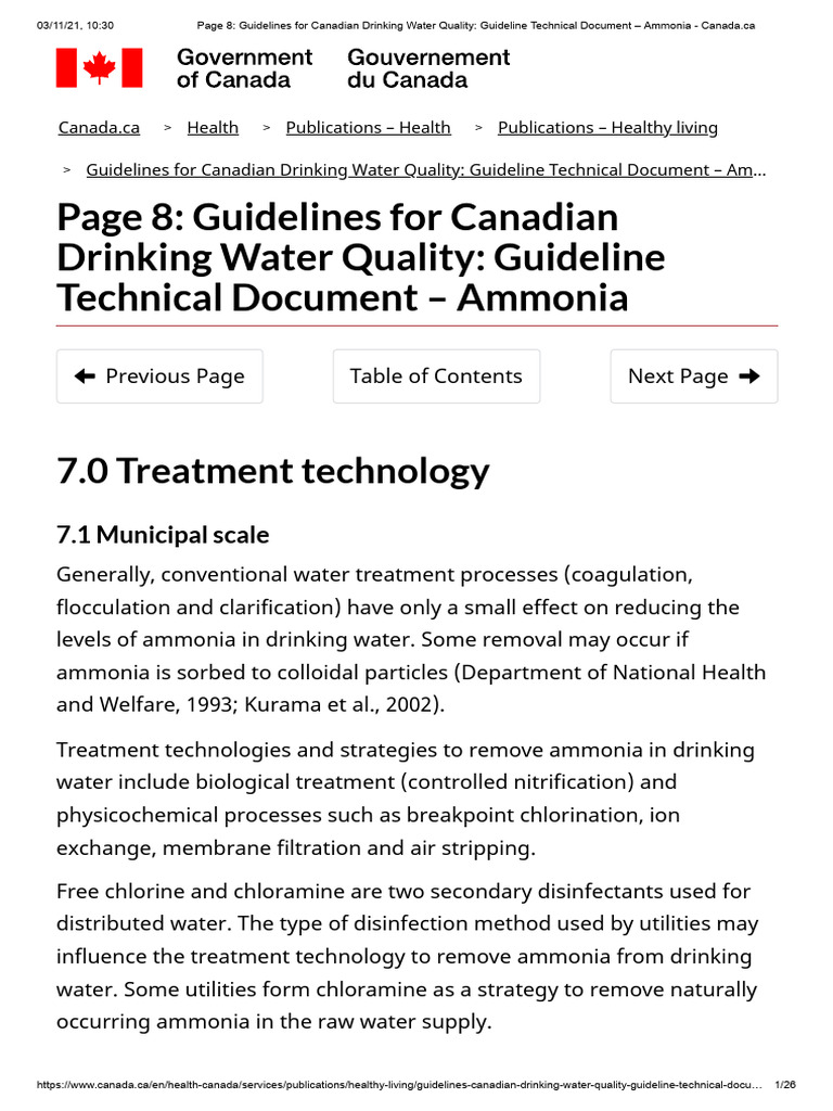 Page 8 - Guidelines For Canadian Drinking Water Quality - Guideline ...
