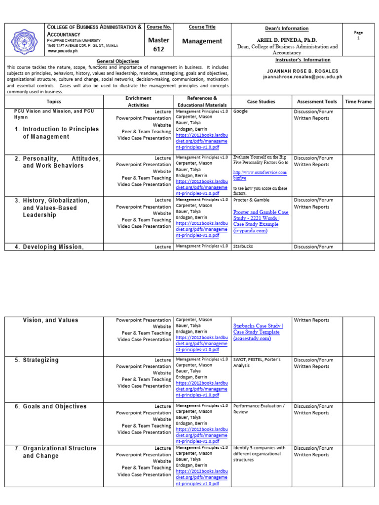 syllabus-Management-From-Dean (1) | PDF