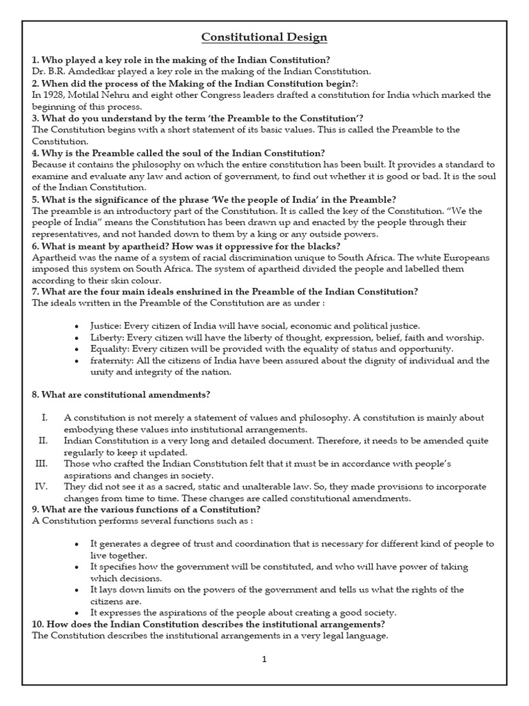 Constitutional Design | PDF