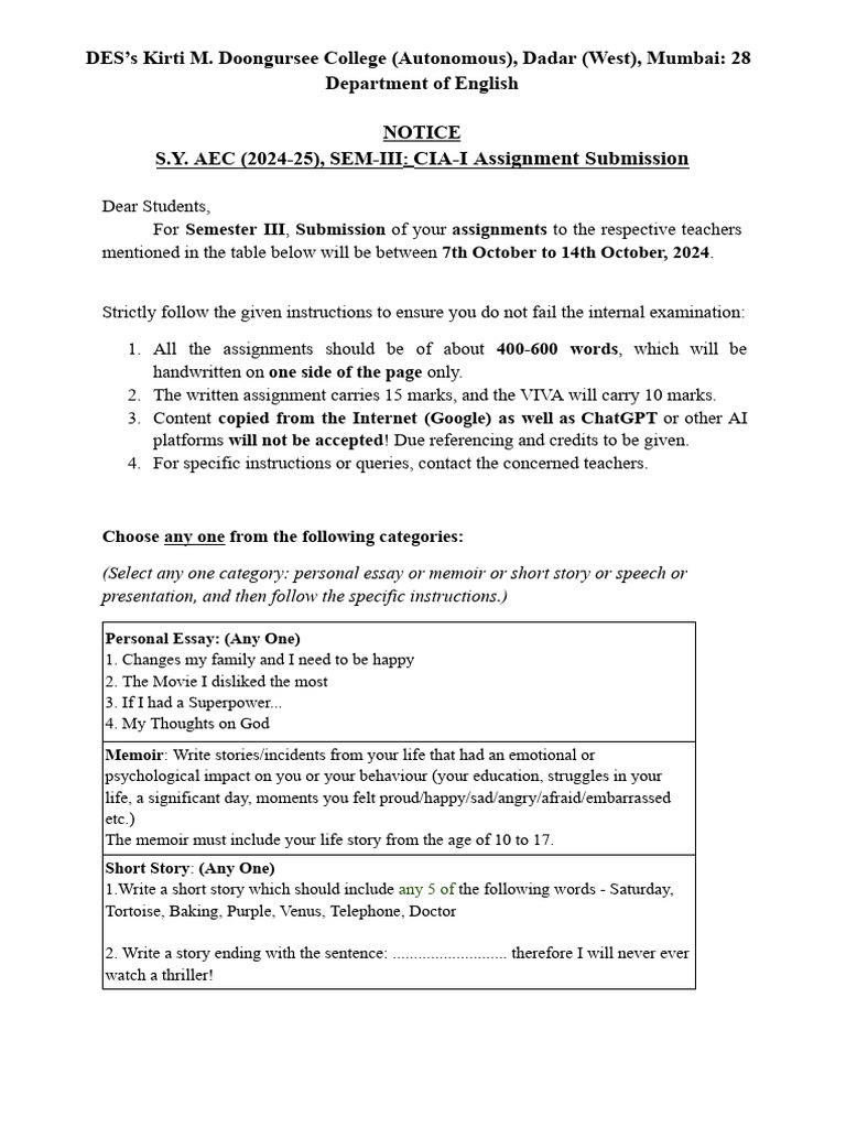 Sy Aec Sem III Cia - 1 Topics | PDF