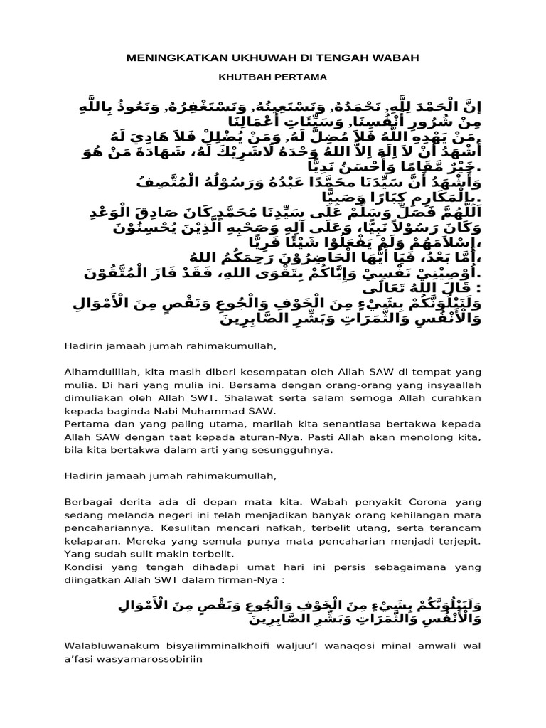 Khutbah Jum'at | PDF