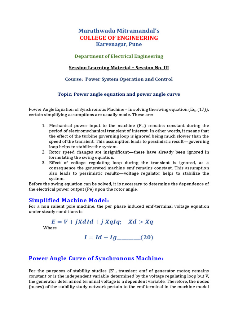 SLM 3 | PDF | Electric Generator | Electrical Engineering