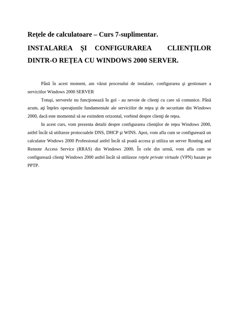 Curs7suplimentar-Retele de Calculatoare | PDF