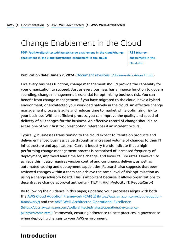 Change Enablement in The Cloud - Change Enablement in The Cloud | PDF