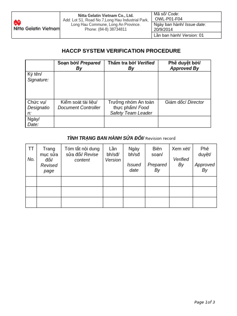 16 HACCP Verification Procedure | PDF | Verification And Validation ... 16 HACCP Verification Procedure | PDF | Verification And Validation ...