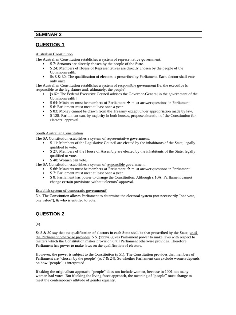 Constitutional Law Seminars | PDF