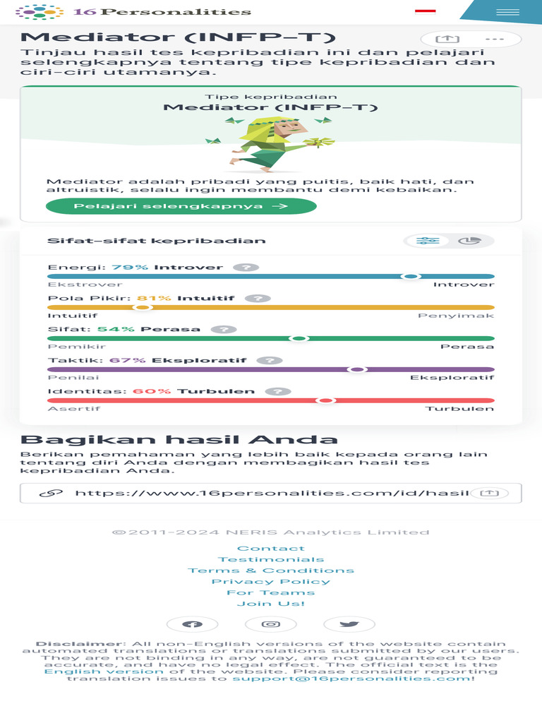 Mediator (INFP-T) 16personalities | PDF